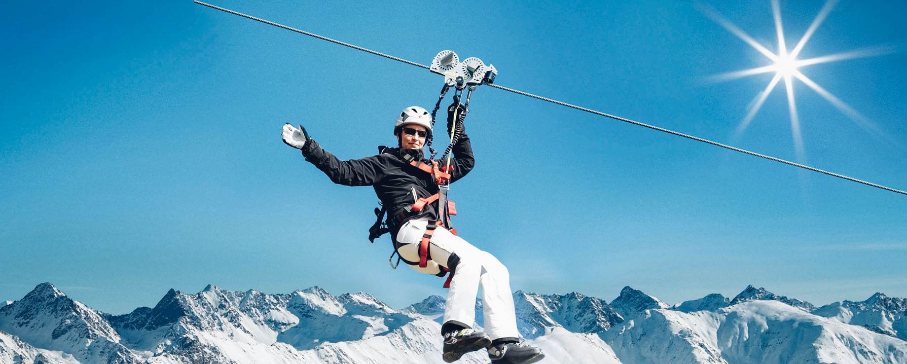 Serfauser Sauser - Zipline-Spaß über den Pisten